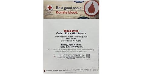 BLOOD DRIVE TODAY! - Calico Rock Public Schools - Calico Rock, Arkansas